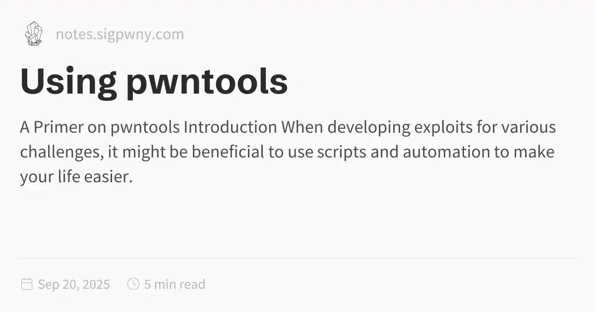 Using pwntools