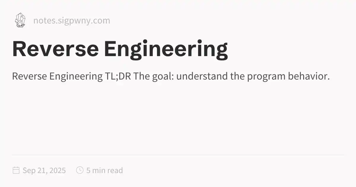 Reverse Engineering